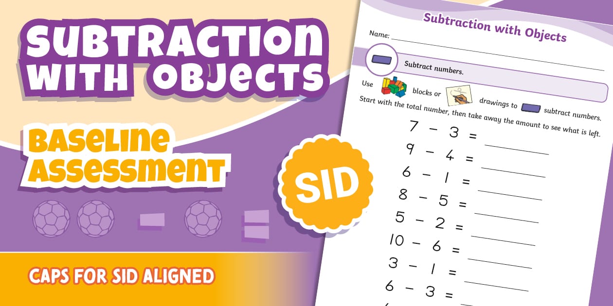 Foundation Phase - Mathematics - Subtraction with Objects - Baseline