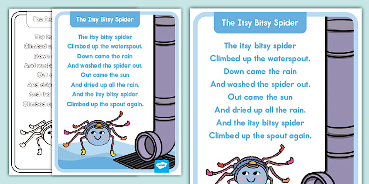 The Itsy Bitsy Spider Poster (teacher made) - Twinkl