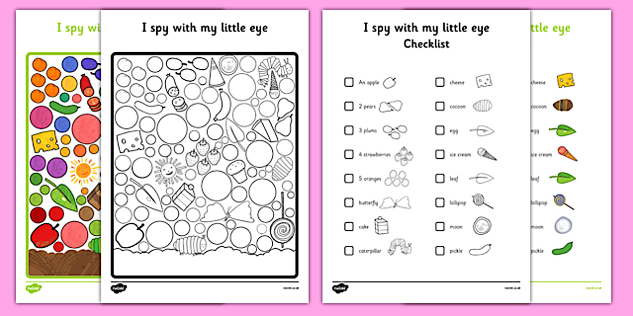 I Spy With My Little Eye Activity to Support Teaching on The Very Hungry