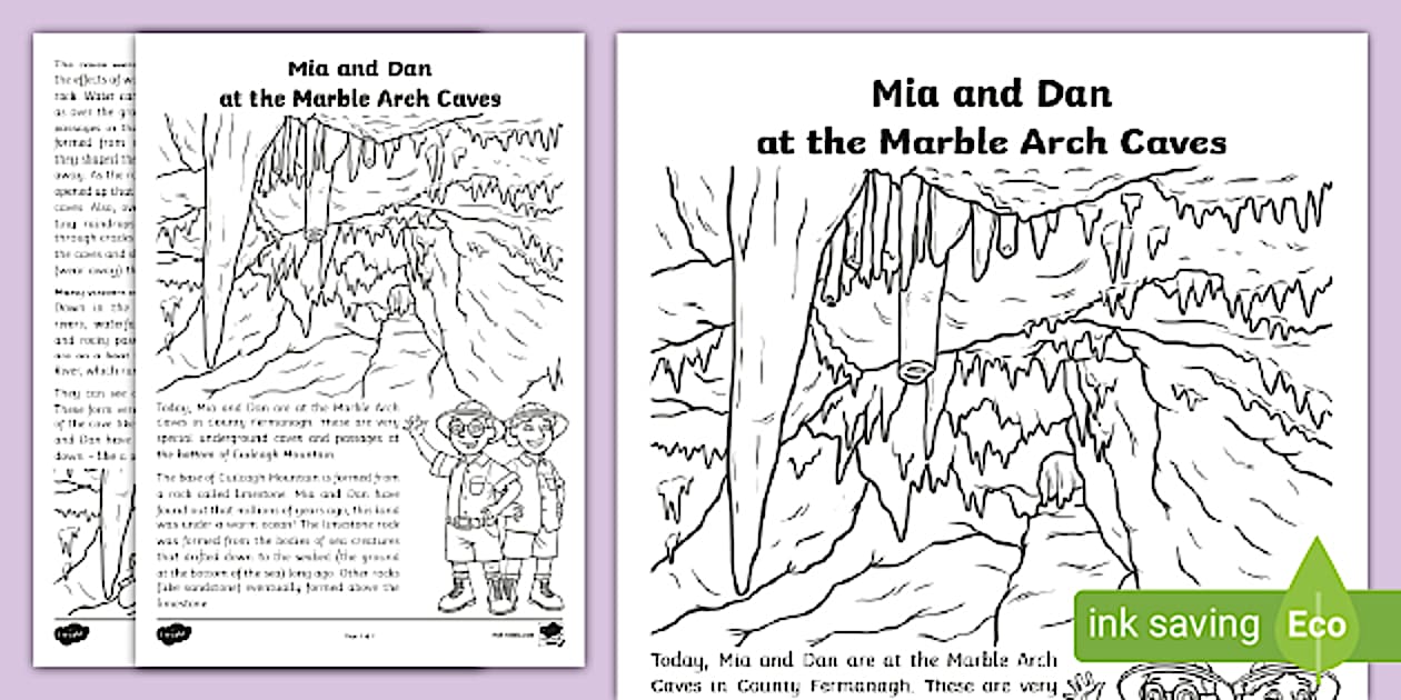 Mia and Dan at the Marble Arch Caves Worksheets - Twinkl