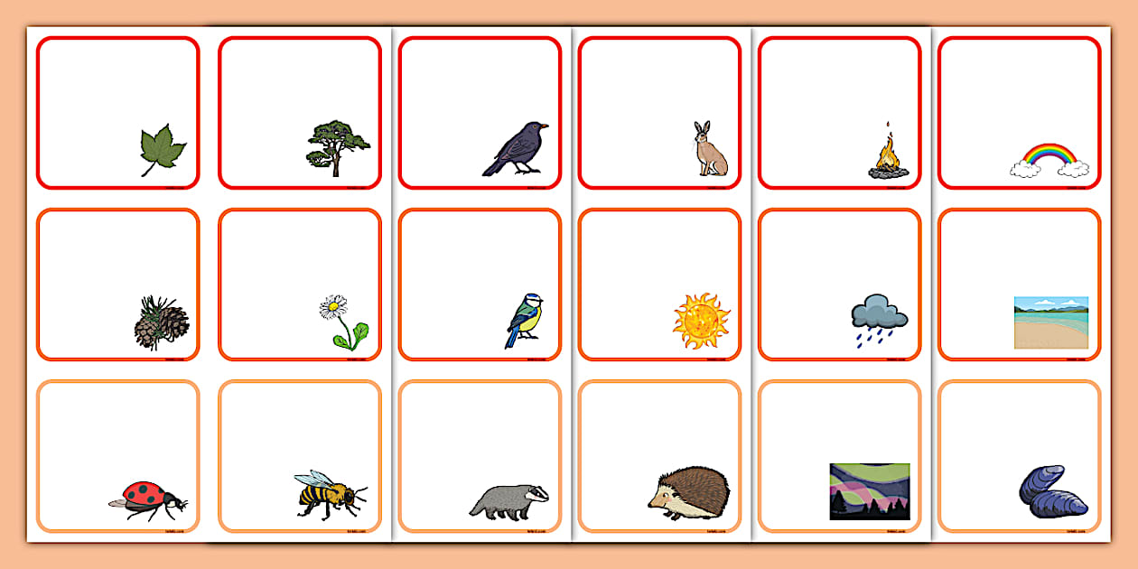 Great Outdoors Class Set Recognition Editable Peg Labels