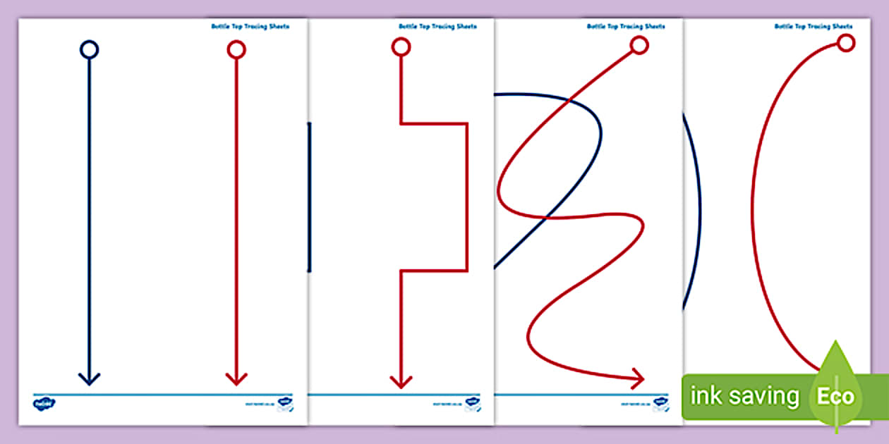 Editable Bottle Top Tracing Sheets - Twinkl