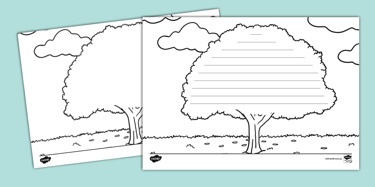 Cherry Blossom Tree Writing Template (teacher made) - Twinkl