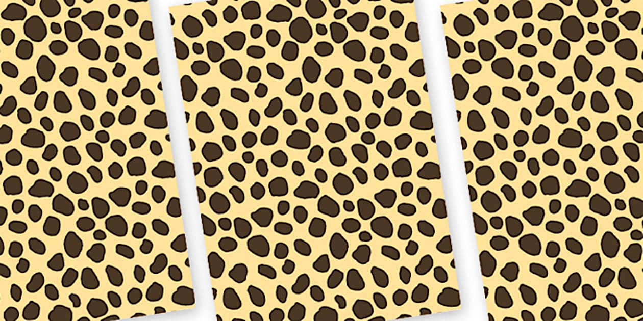Cheetah Themed Pattern A4 Sheets (Teacher-Made) - Twinkl