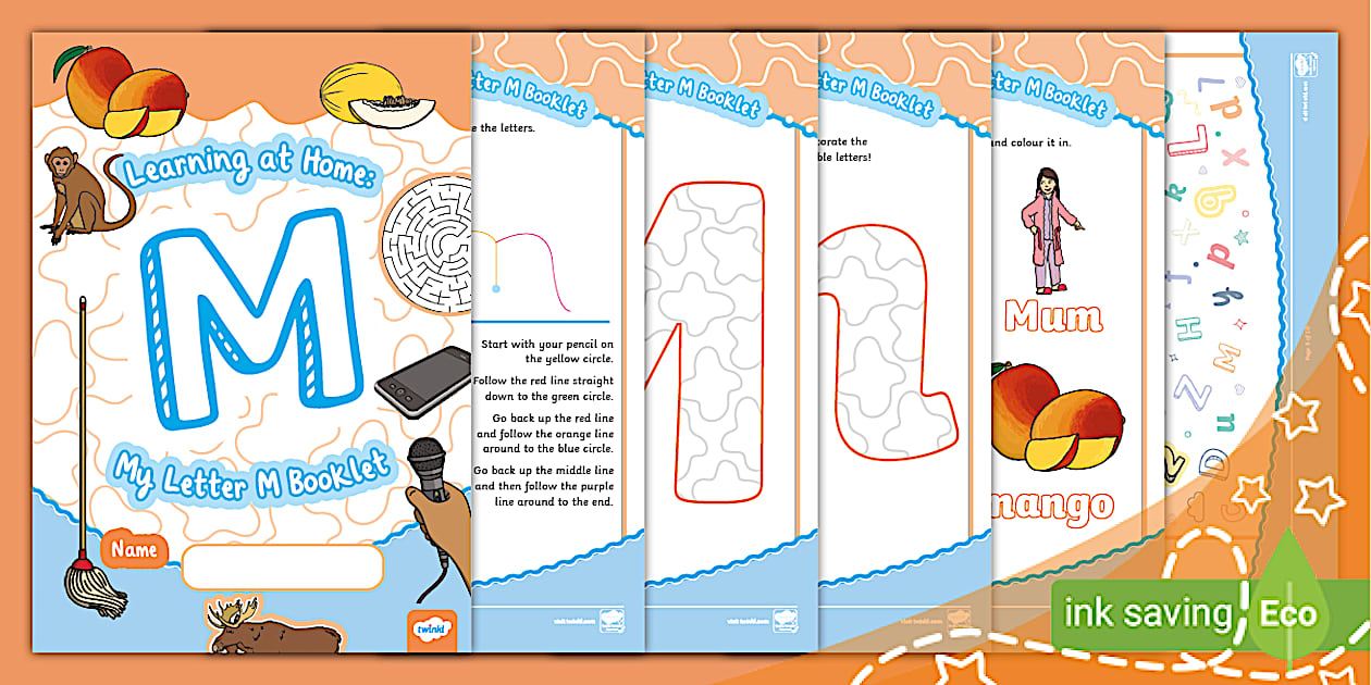 Learning at Home: My Letter 'M' Activity Booklet - Twinkl
