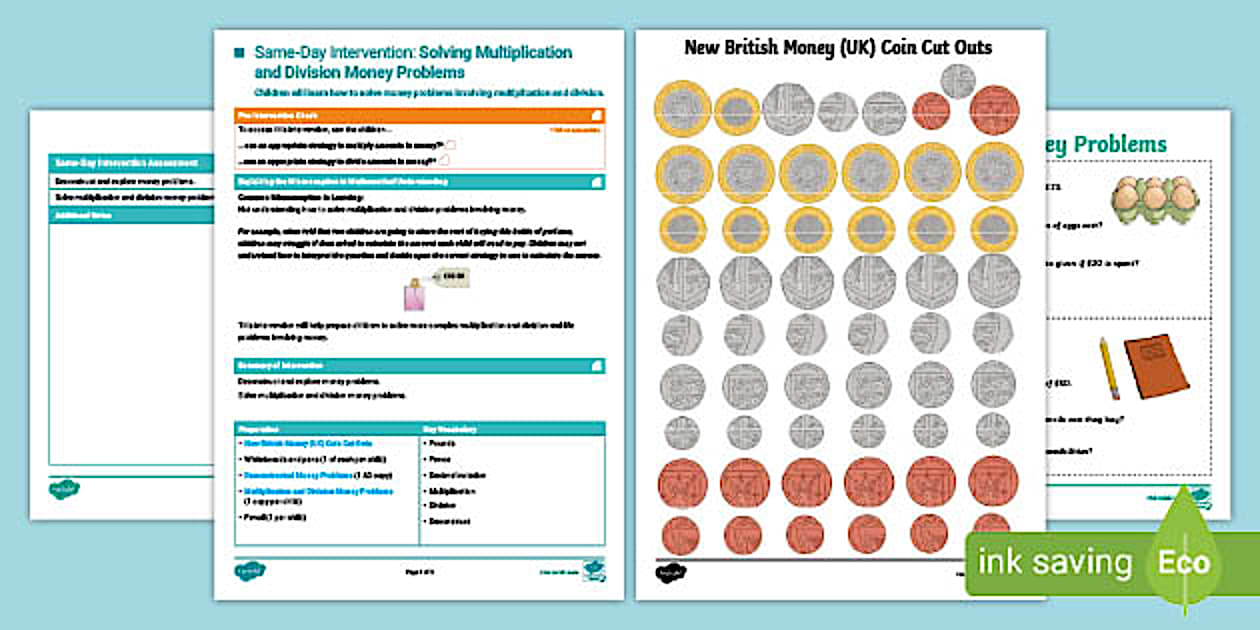 👉 Y4 Intervention: Multiplication & Division Money Problems