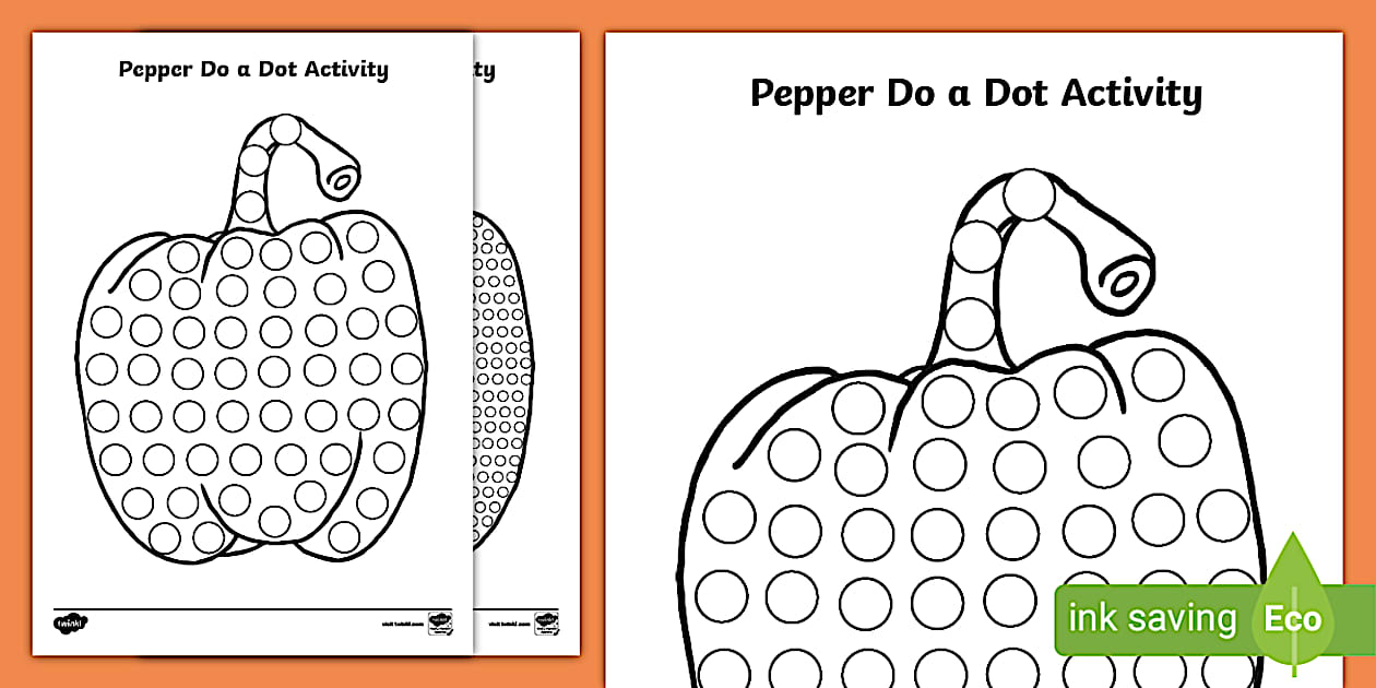 Pepper Do a Dot Activity (teacher made) - Twinkl