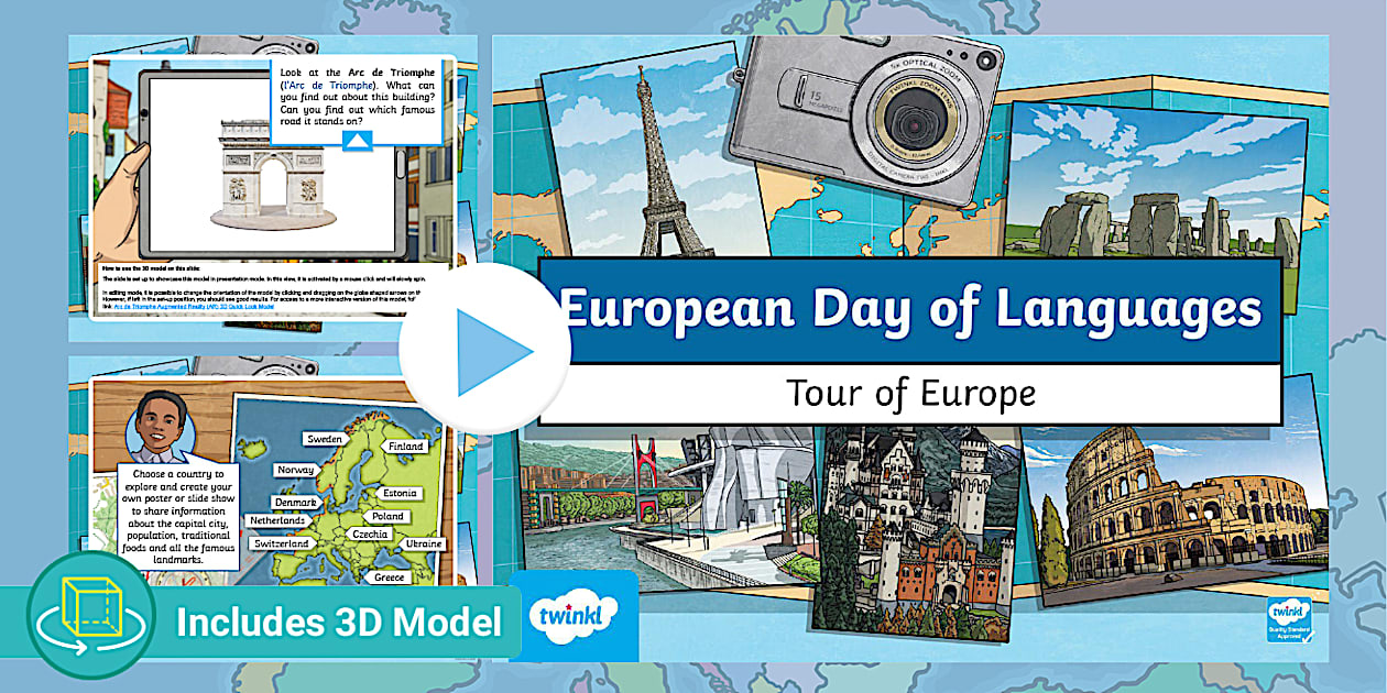 👉 European Day of Languages: Tour of Europe PowerPoint