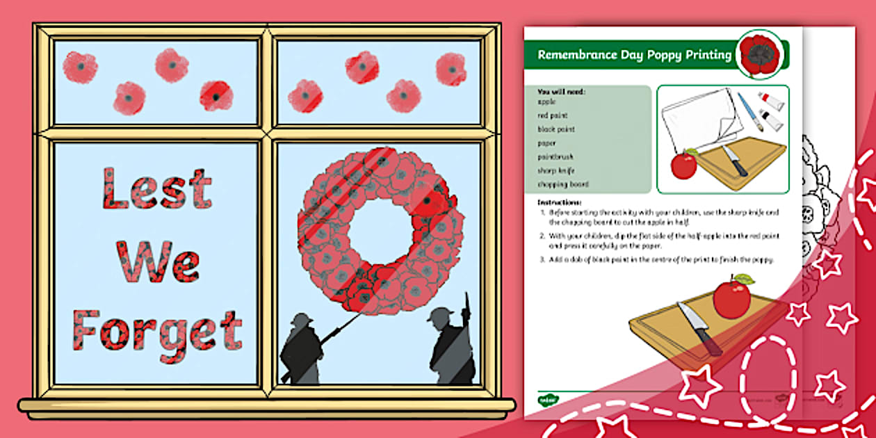 Remembrance Day Window Display (Craft) - Twinkl