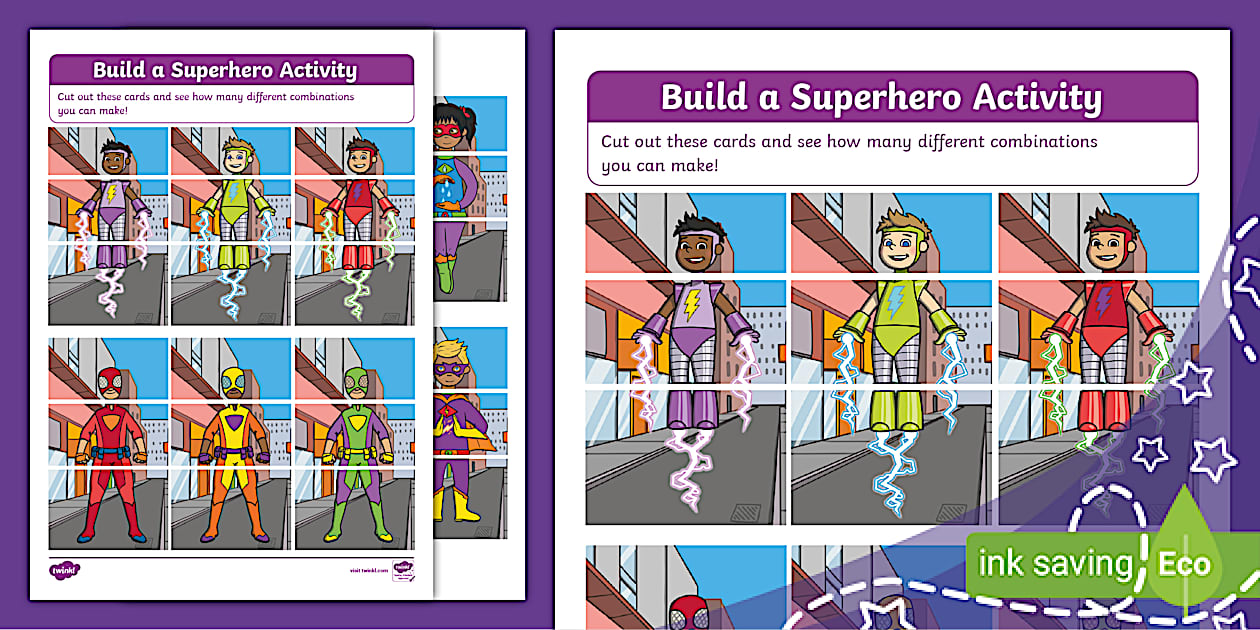 Build a Superhero Activity (teacher made) - Twinkl