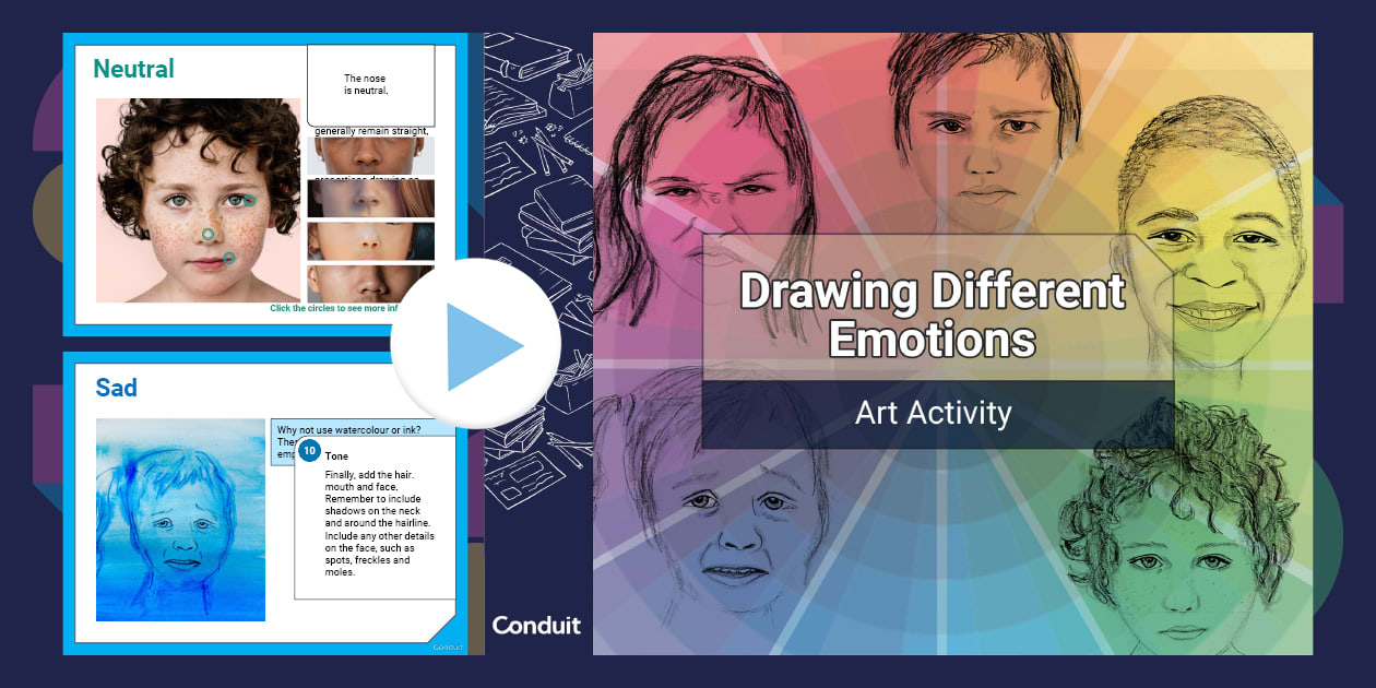 BGE Art and Design: Drawing Different Emotions Art Activity