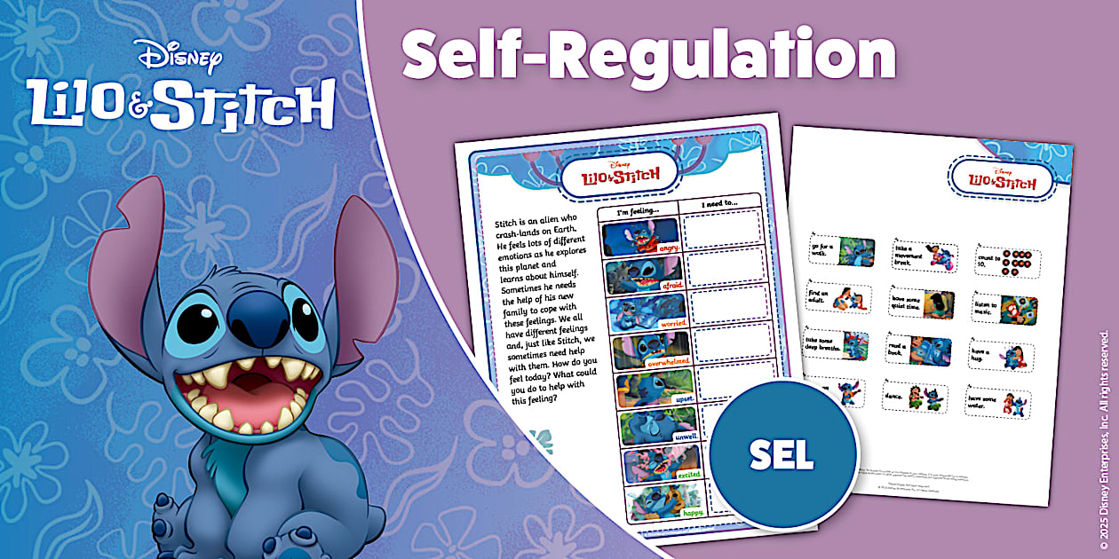 Lilo & Stitch Self-Regulation Chart & Visual Strategies