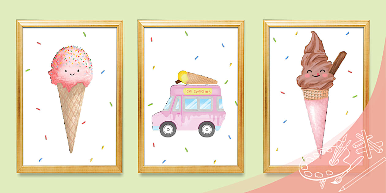 Ice Cream Van Summer Posters Pack | Twinkl Art Gallery