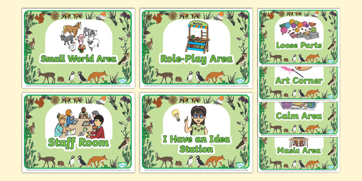 Ireland Flora and Fauna Themed Area Poster Pack (Editable)