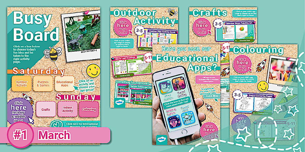 Weekend Busy Board March #1 (teacher made) - Twinkl