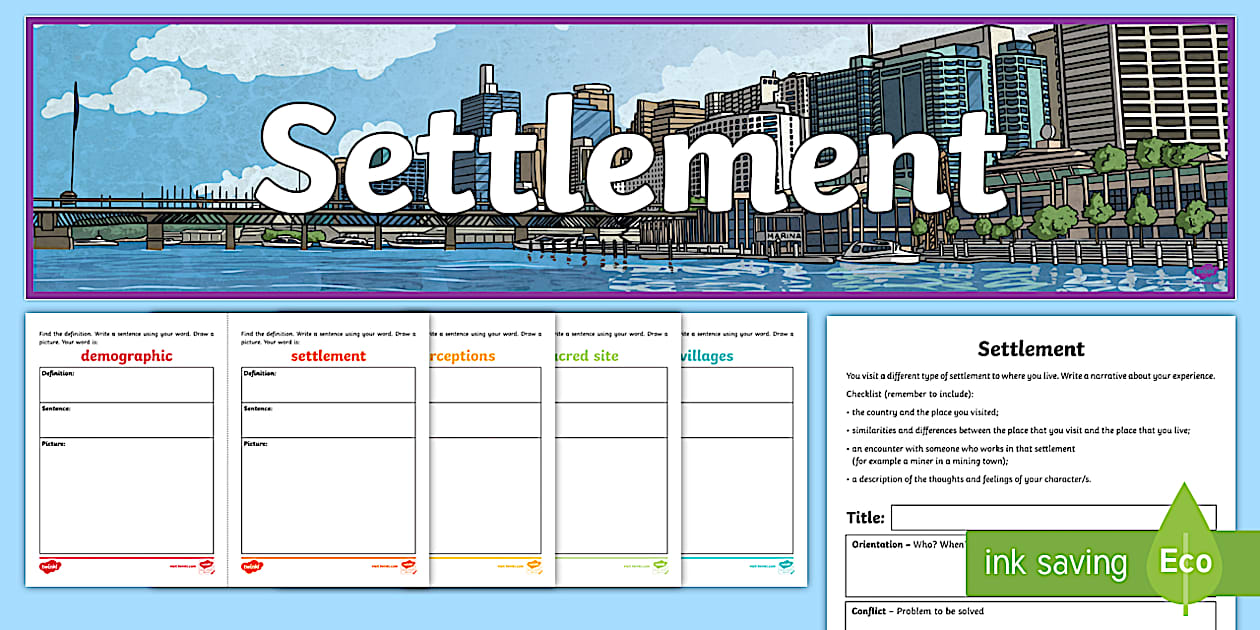 Settlement Narrative Writing Lesson Pack - Twinkl