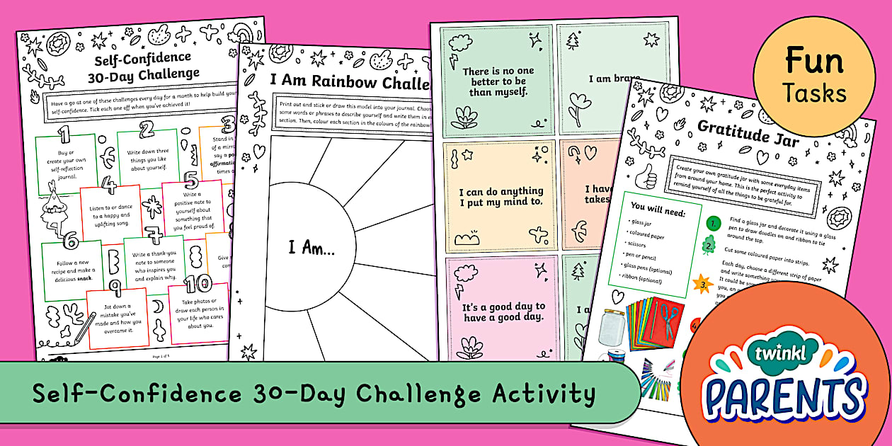 Self-Confidence 30-Day Challenge Activity (Ages 7 - 11)