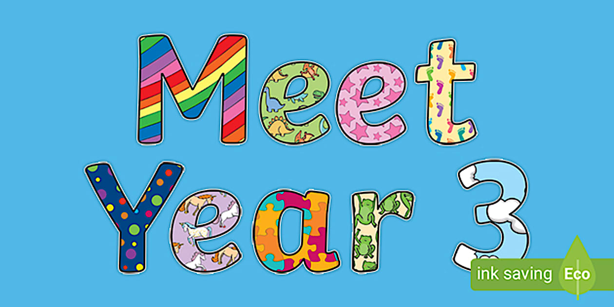 👉 Meet Year... Title Display Lettering (teacher made)