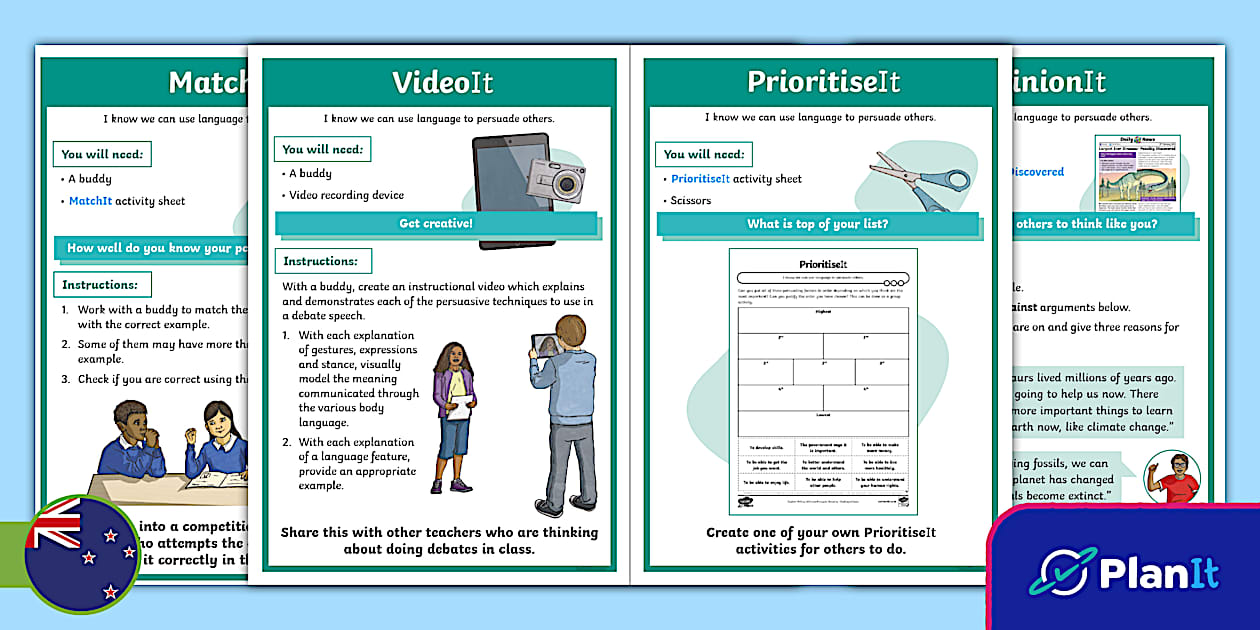 Phase 2 Writing to Persuade Debating: Challenge Cards