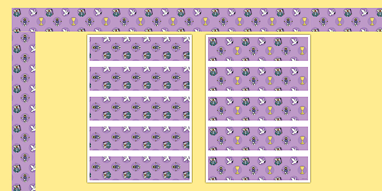First Holy Communion Themed Display Borders - Twinkl