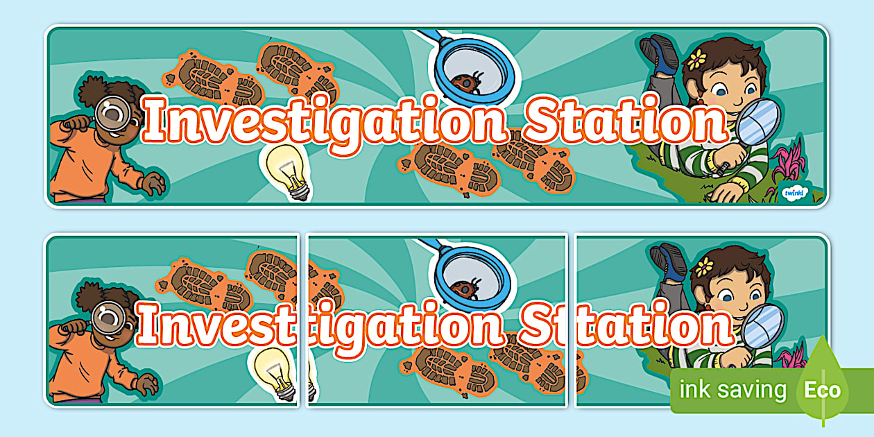 👉 Investigation Station Display Banner - Twinkl
