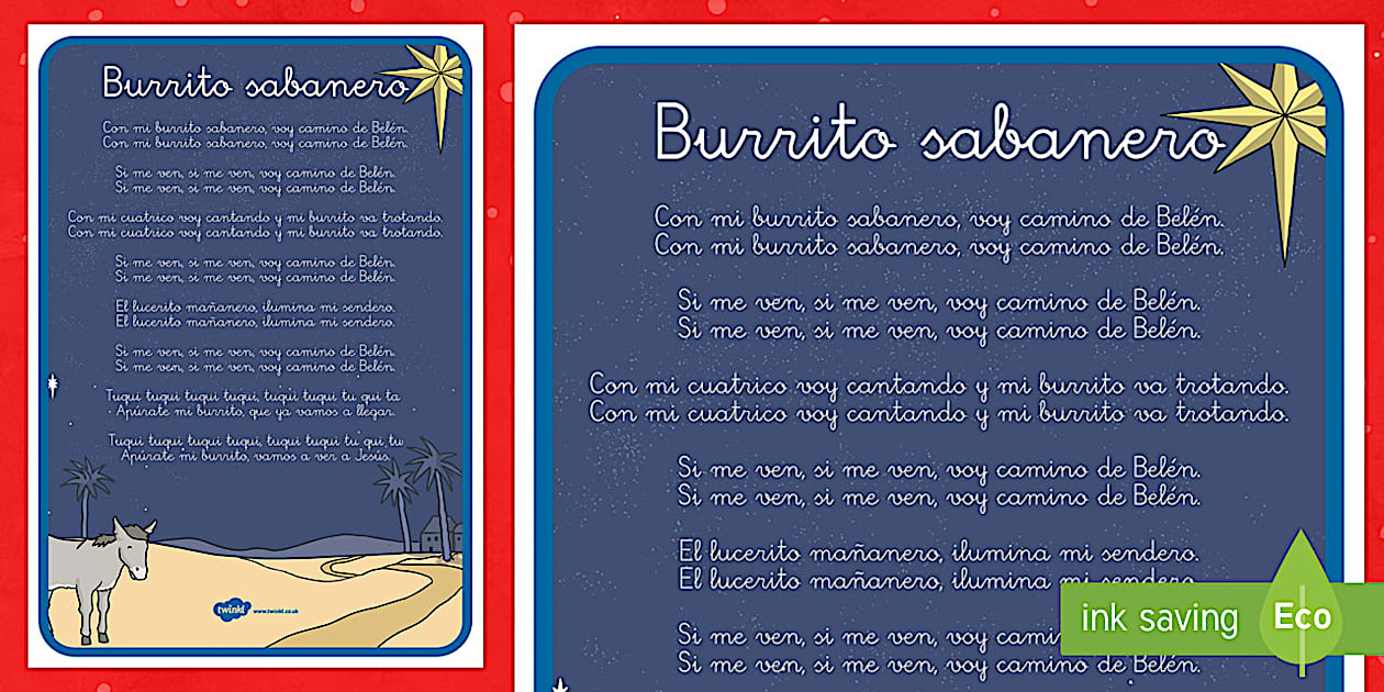 Burrito Sabanero Póster DIN A4-Spanish (teacher made)