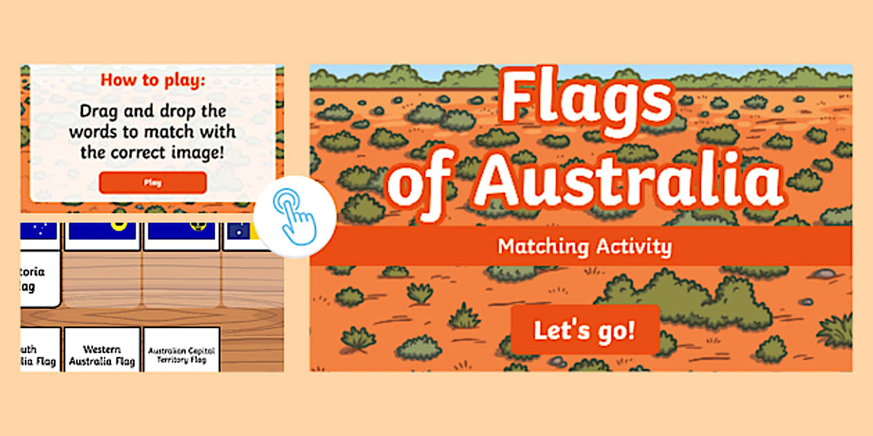 Flags of Australia Matching Activity (teacher made) - Twinkl