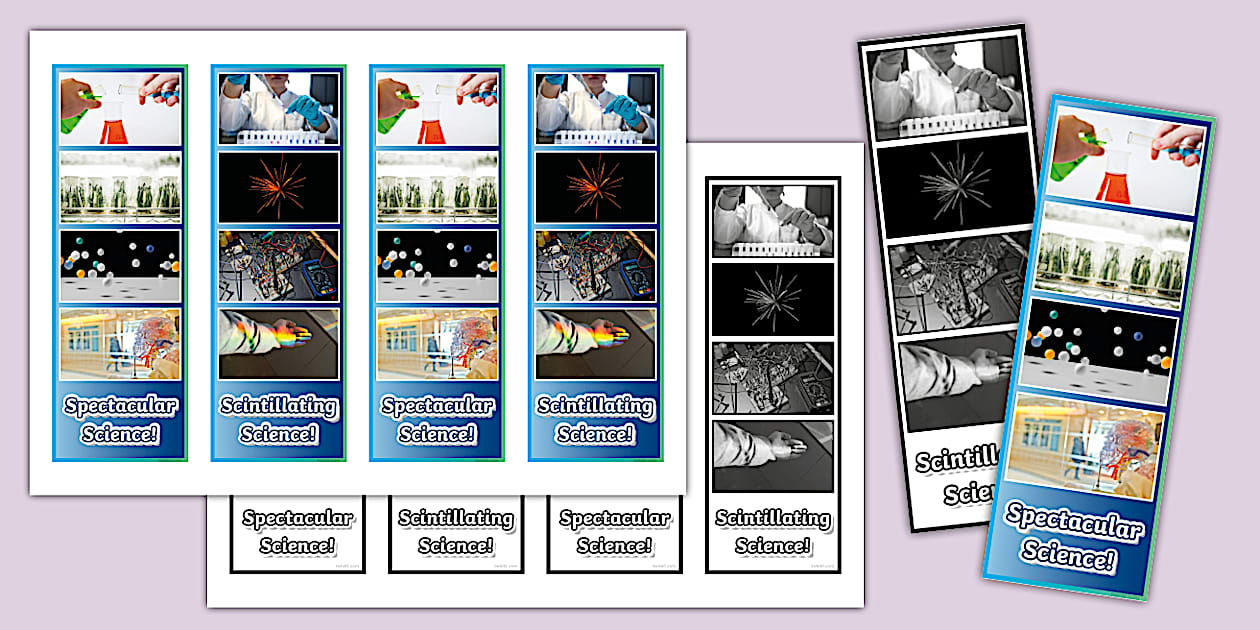 Science Photo Strip Bookmarks (teacher made) - Twinkl