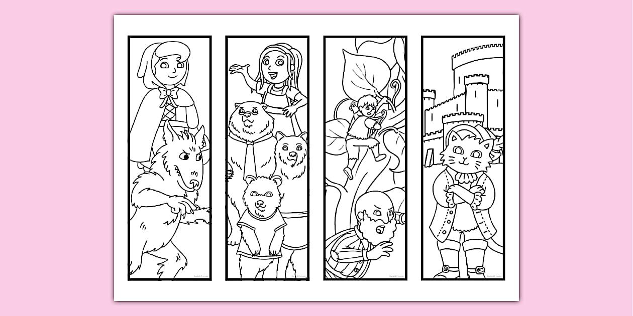 Traditional Tales Colouring Bookmarks (Teacher-Made)