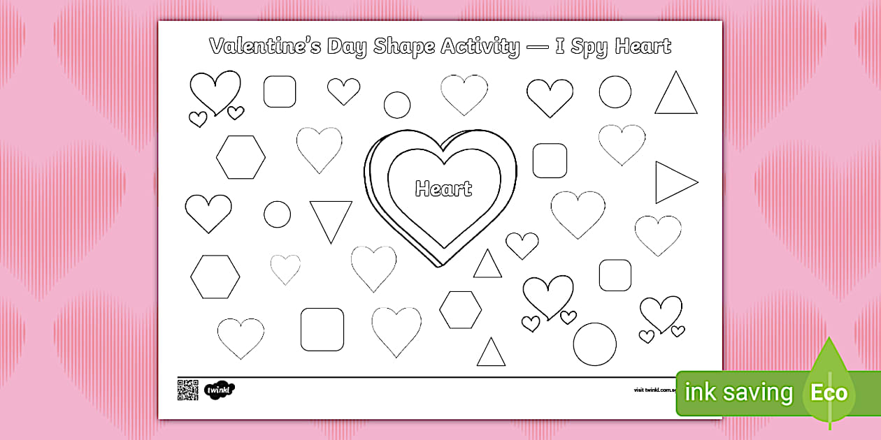 *Valentine's Day Shape Activity -- I Spy Heart* - Twinkl