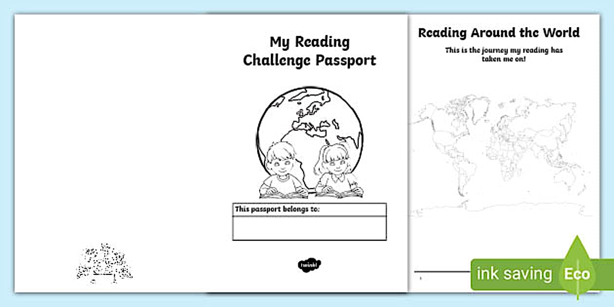 Editable My Reading Challenge Passport (teacher made)