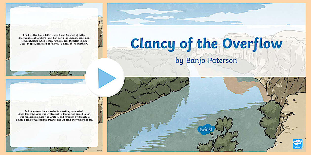 Clancy of the Overflow Poem (teacher made) - Twinkl