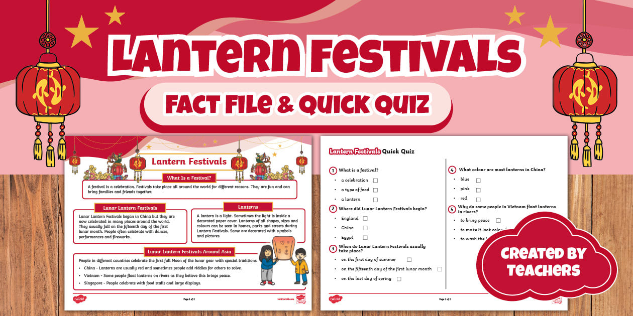 KS1 Lantern Festivals Fact File