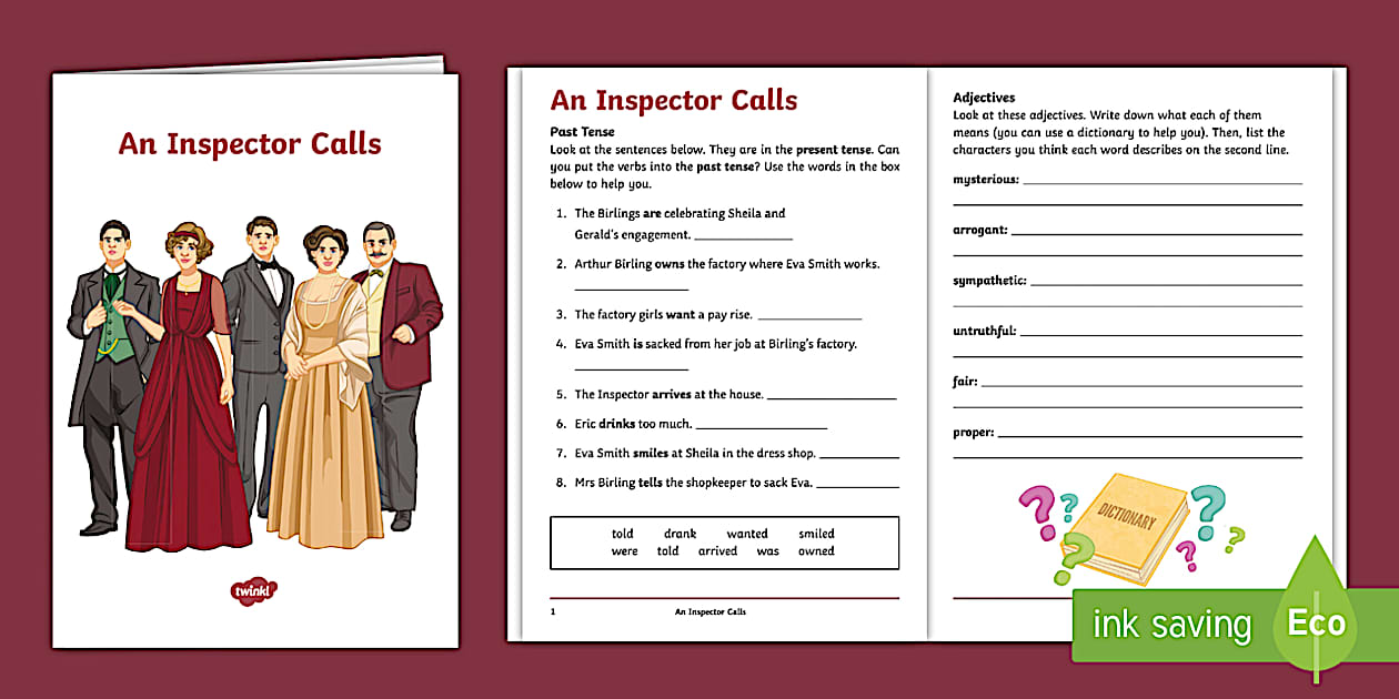 GCSE An Inspector Calls: Developing Language Skills Activity Booklet