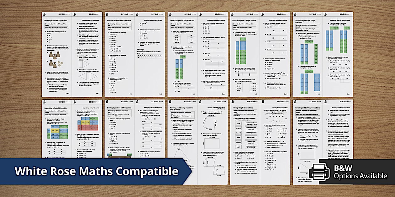 👉 Brackets, Equations and Inequalities - Teaching Bundle