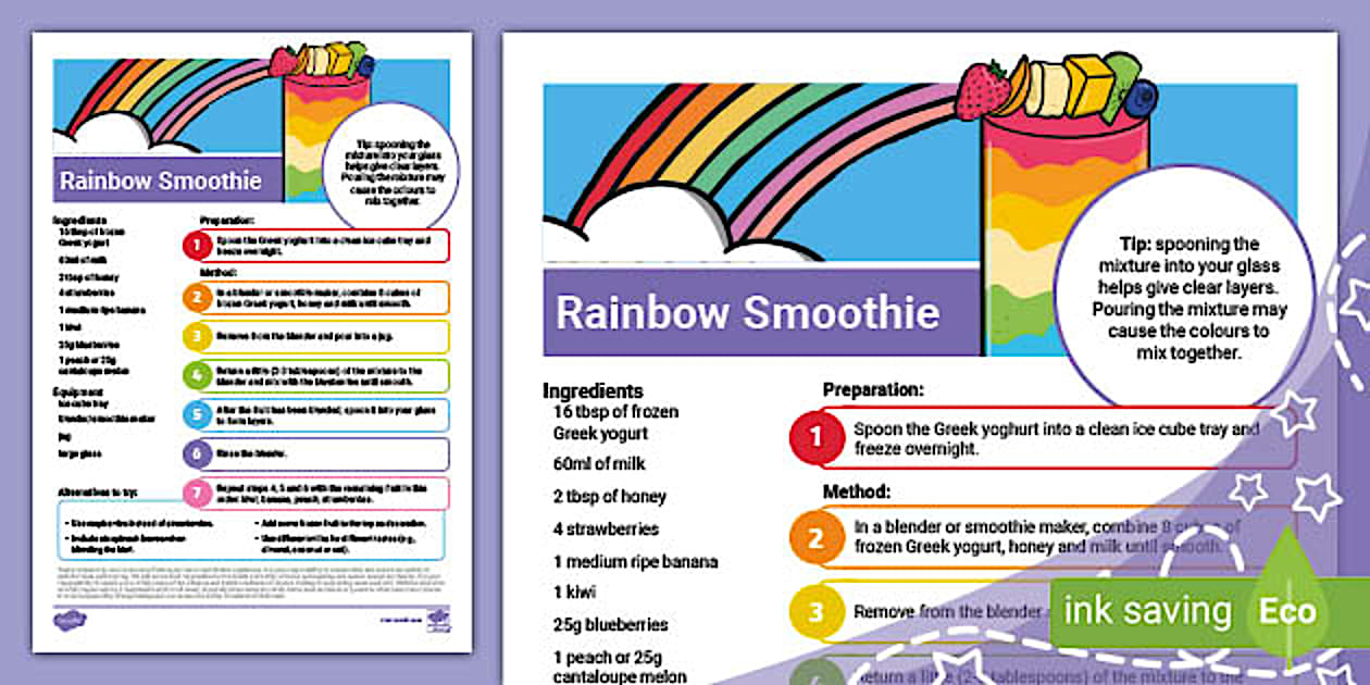 Summer Rainbow Smoothie Recipe