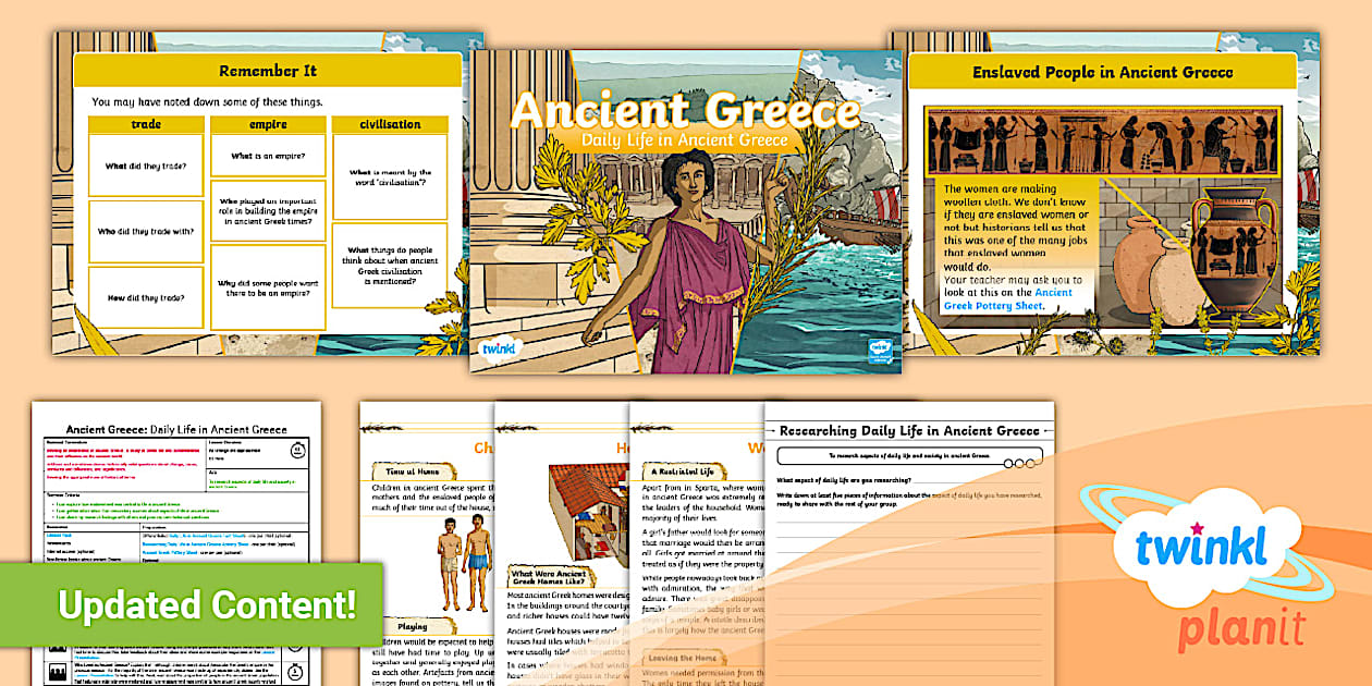 History: Ancient Greece: Daily Life in Ancient Greece KS2