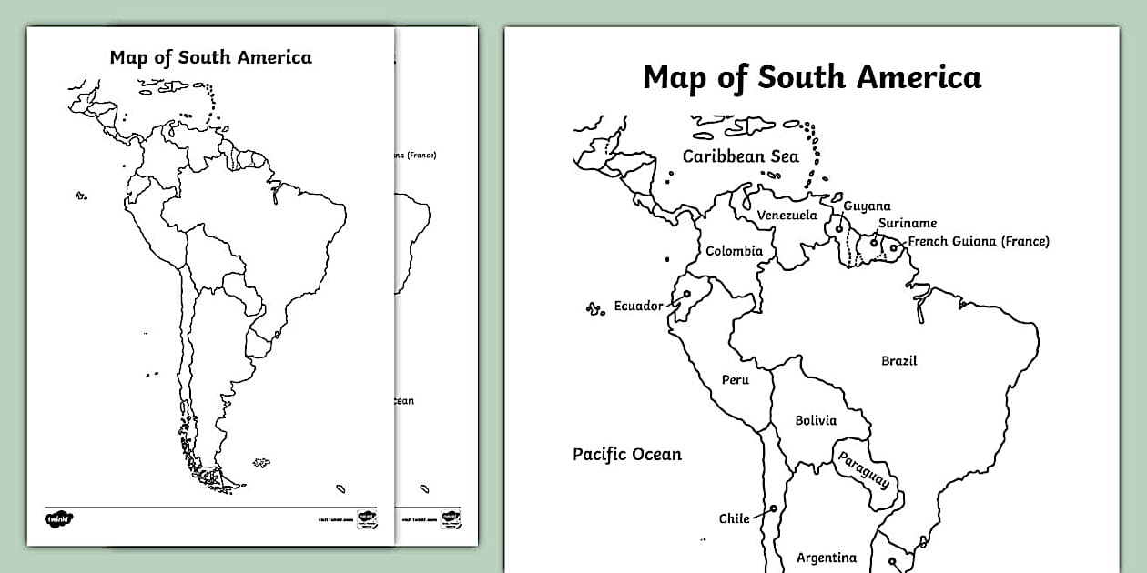 South American Map Activity
