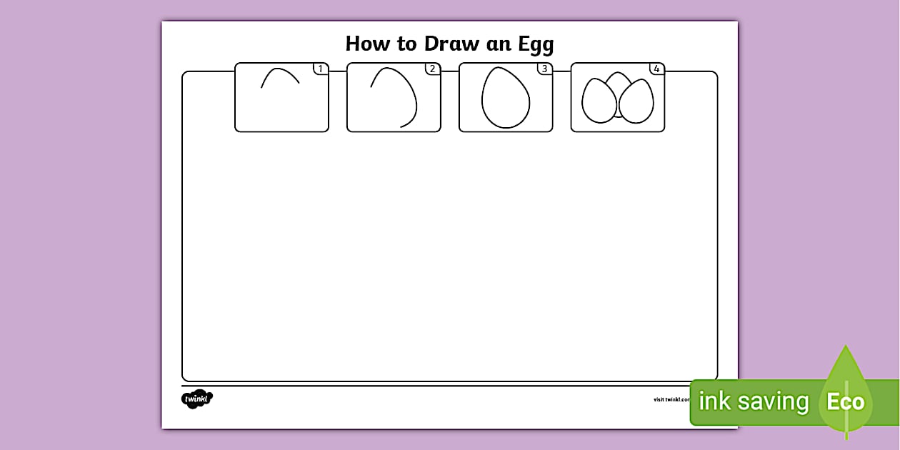 How to Draw an Egg (teacher made) - Twinkl