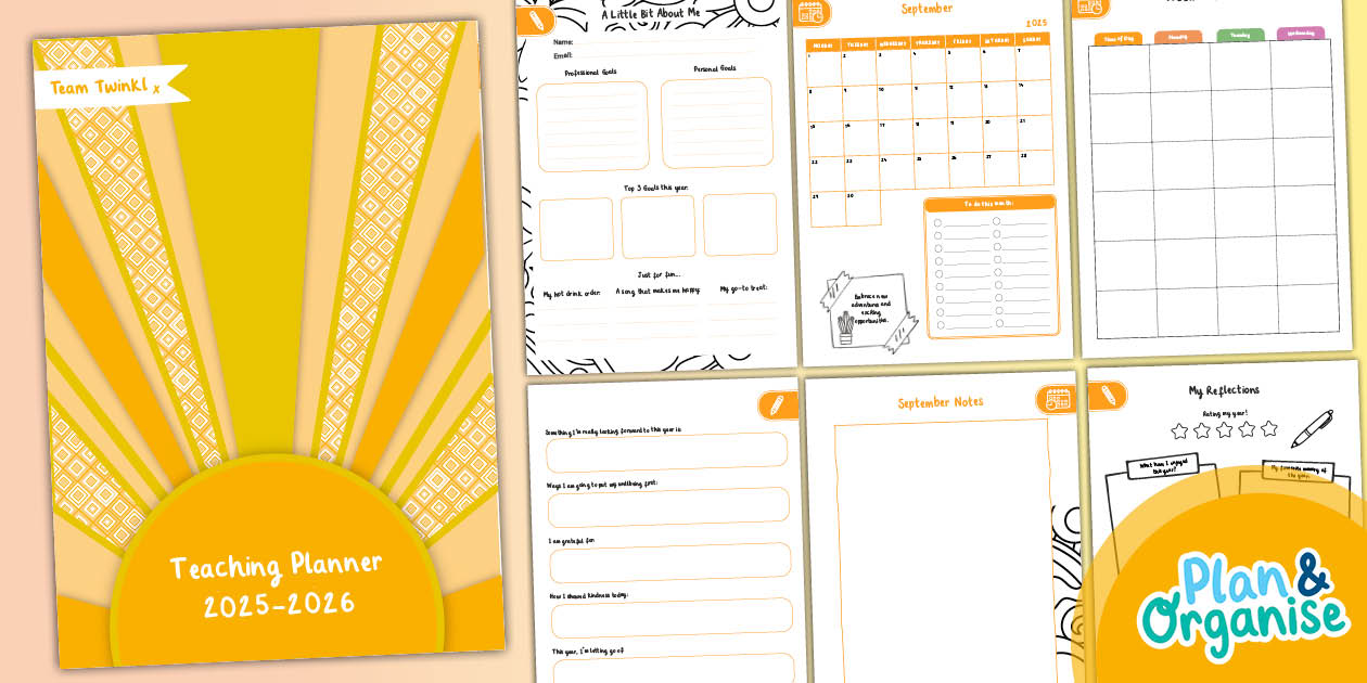 Teacher Planner 2025-2026 (teacher made) - Twinkl