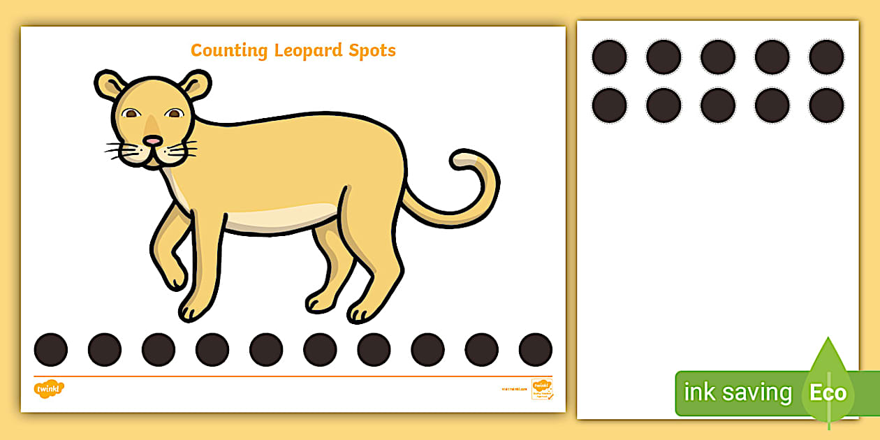 Counting Leopard Spots Worksheet (teacher made) - Twinkl