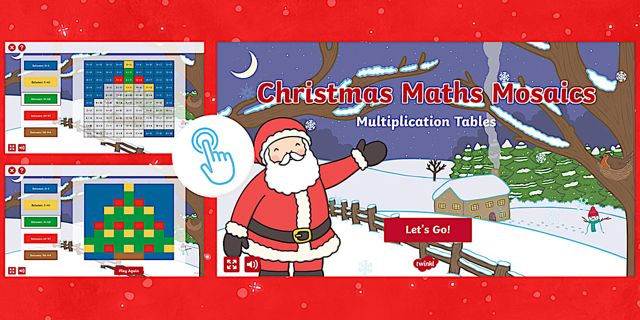 Mosaic Christmas Multiplication Game | Twinkl Go! - Twinkl