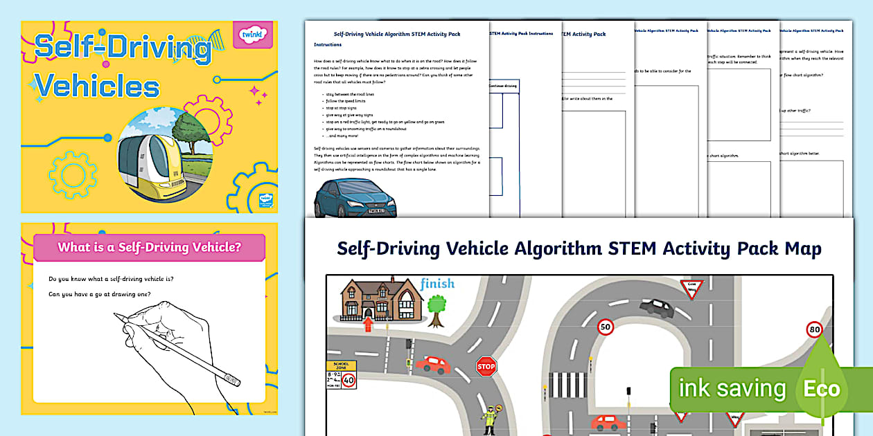 Self-Driving Vehicle Algorithm STEM Activity Pack - Twinkl