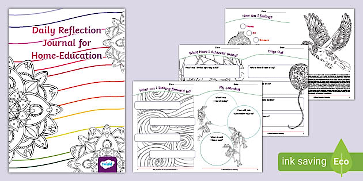 Daily Reflective Journal | Home Education Booklets | Twinkl
