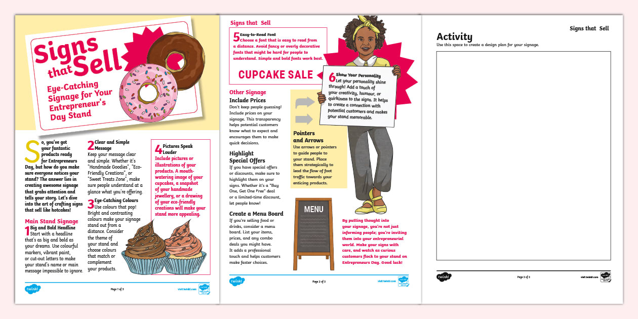 Eye-Catching Signage for Your Entrepreneur's Day Stand