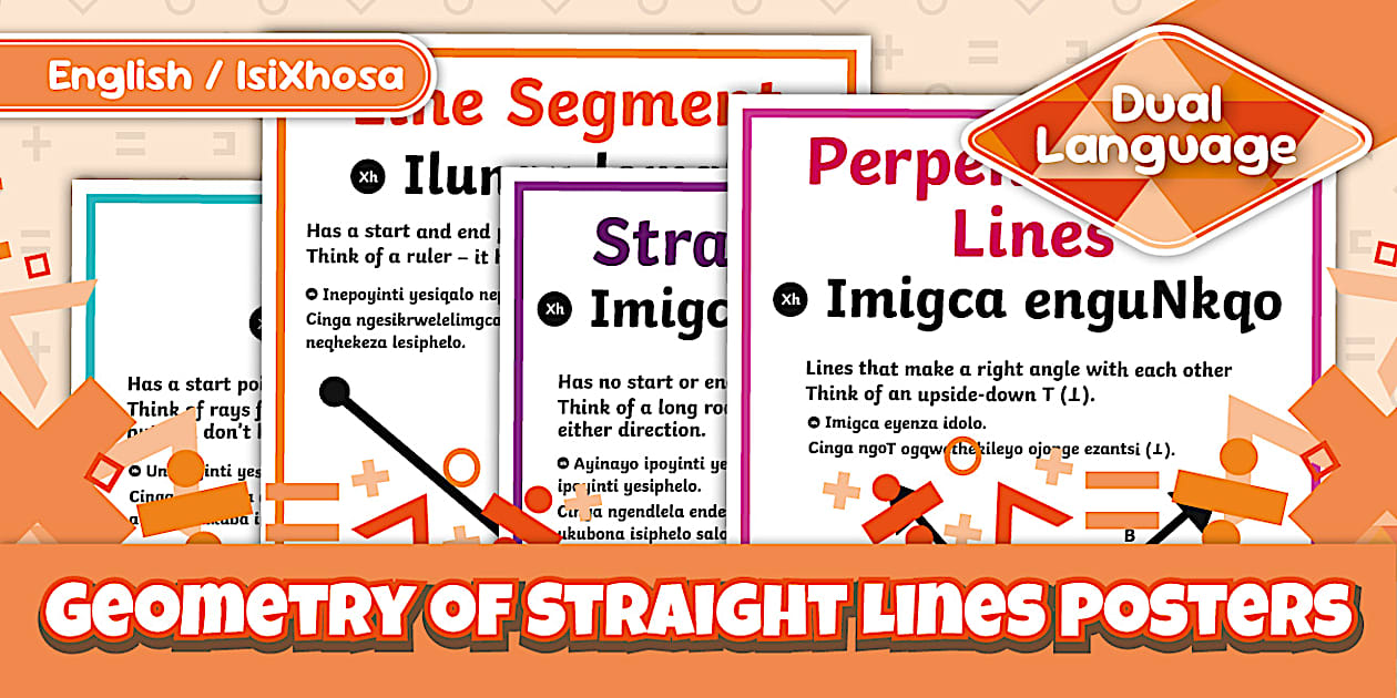 Grade 7 Maths - Term 2 - Geometry of Straight Lines Posters - isiXhosa