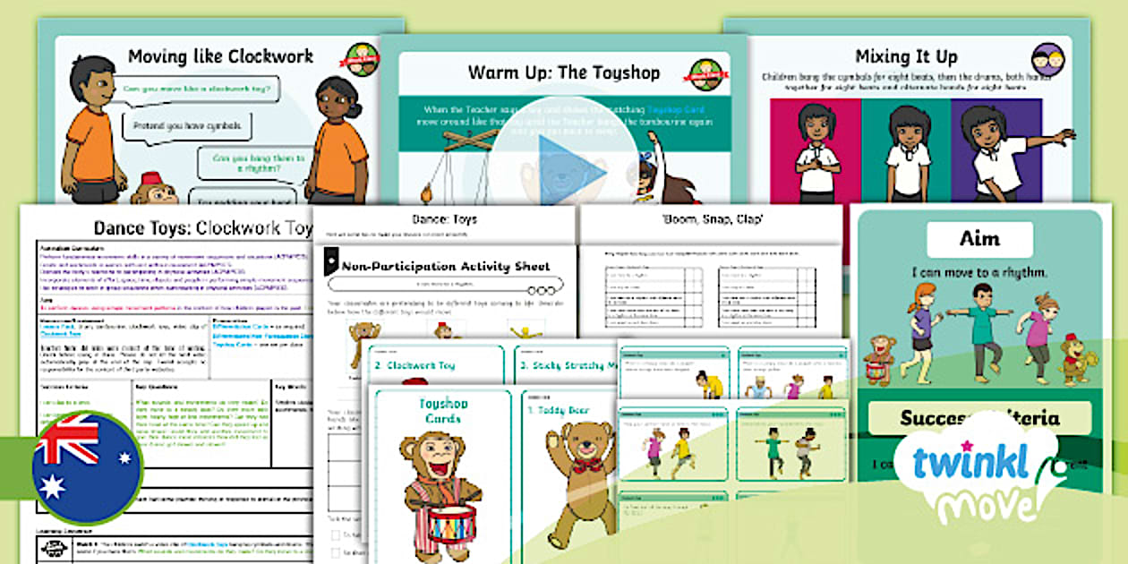 Move PE Year 2 Dance: Toys Lesson 5: Clockwork Toys Lesson Pack
