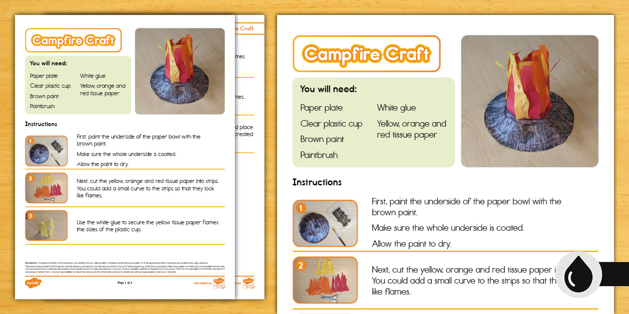 DIY Campfire Craft - Kindergarten | Twinkl Canada
