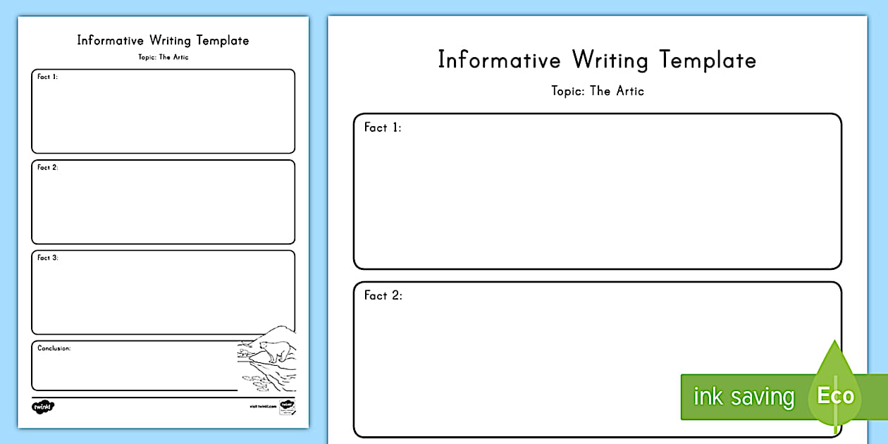 The Arctic Informative Writing Template - Twinkl