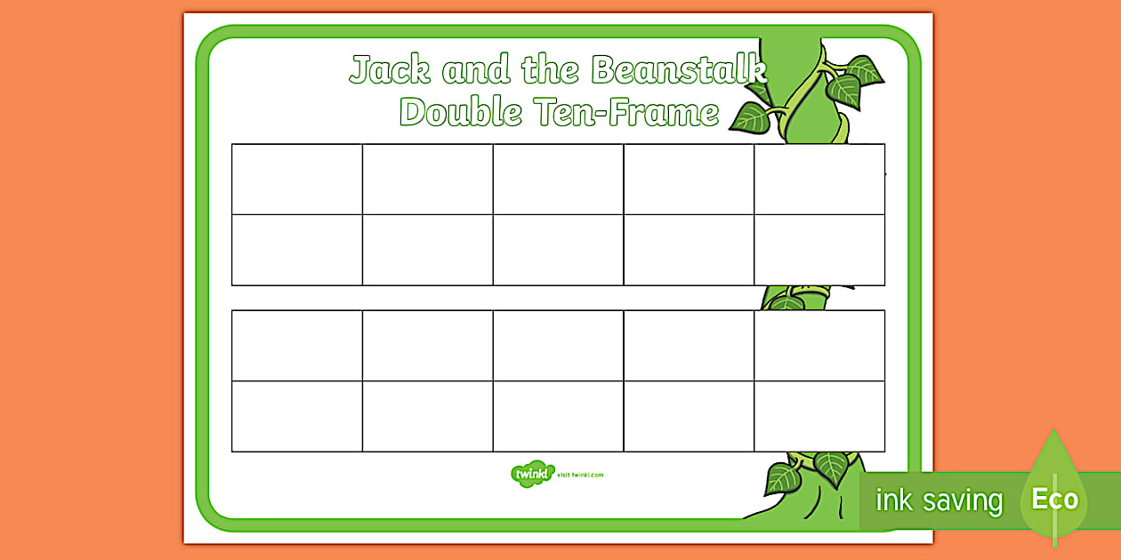 Jack and the Beanstalk Double Ten-Frame (teacher made)